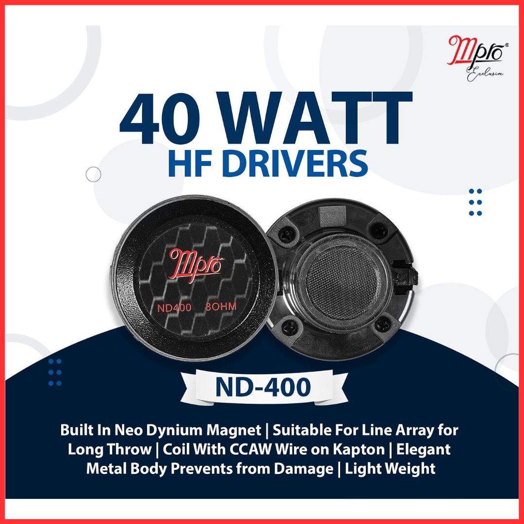 Mpro HF Drivers (Neo Dynium Twitters) - ND-400 | AC GHAR